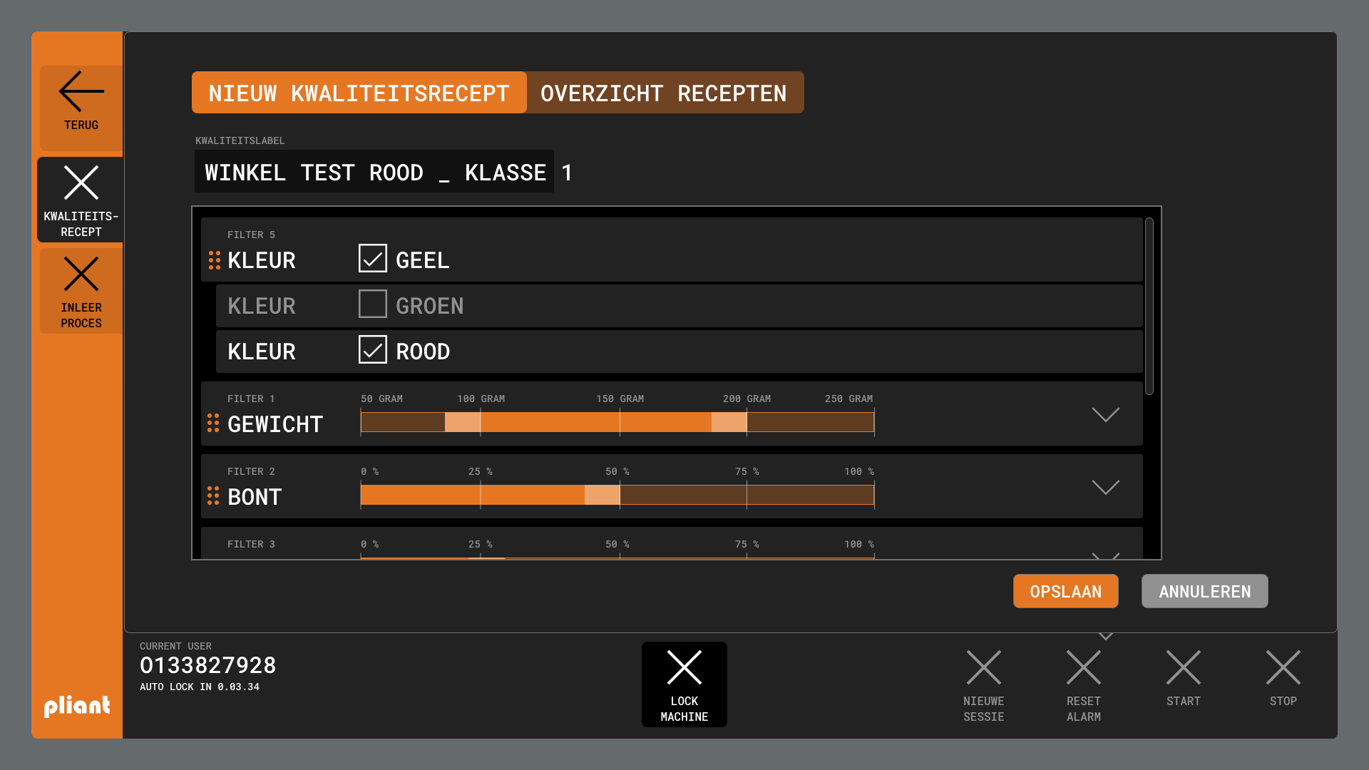 Operator UI for a bell pepper grading robot — Bert de Weerd